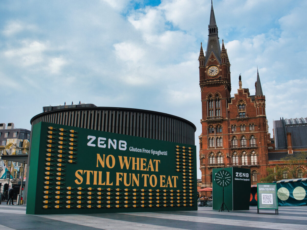 ZENB unveils an interactive billboard that gives away gluten-free spaghetti - Marketing Beat