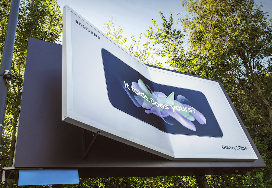 Iris launches innovative folding billboard for Samsung Galaxy Z Flip4 ...
