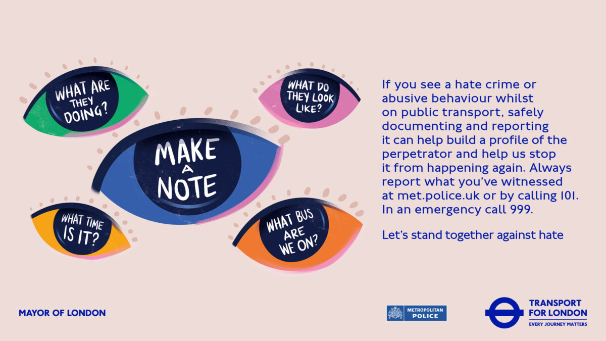 TfL gives commuters three simple tips on how to intervene to stop abuse ...