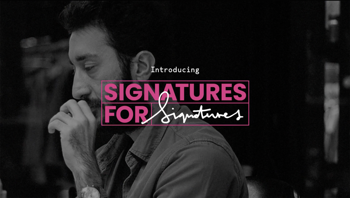 Signatures for Signatures: New campaign aims to tackle alarming ...