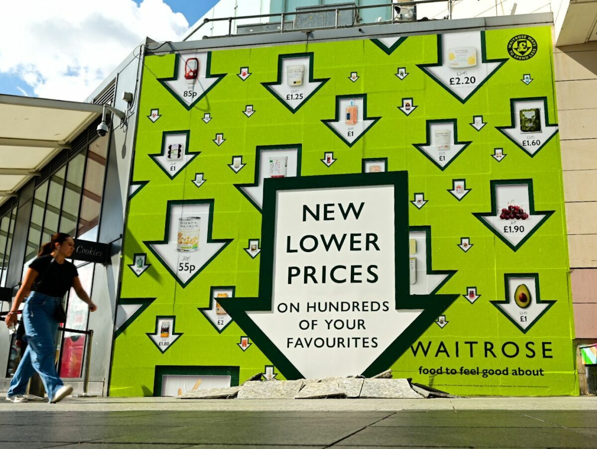 Waitrose boosts price cut campaign with giant 3D billboard