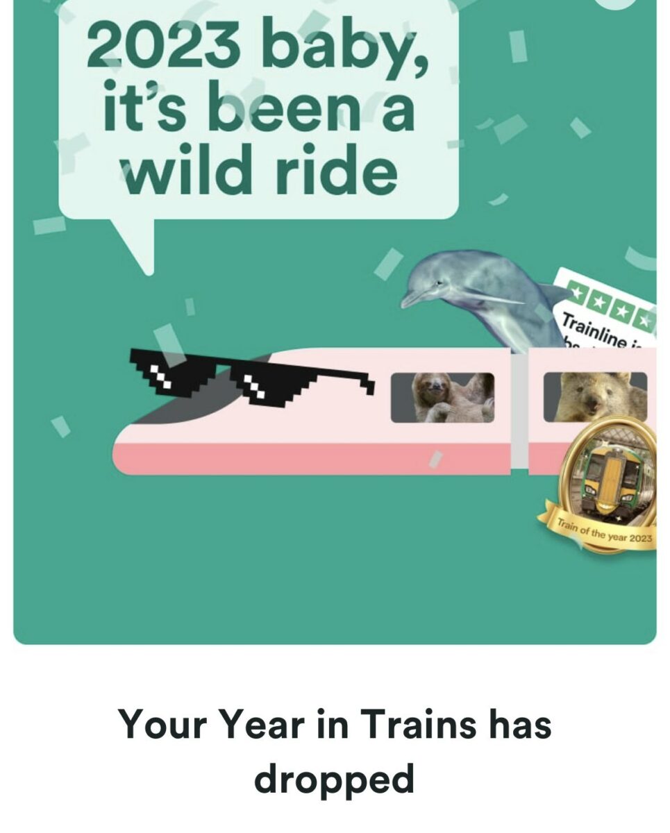 Trainline's 2023 'Wrapped' is a lesson in brand awareness