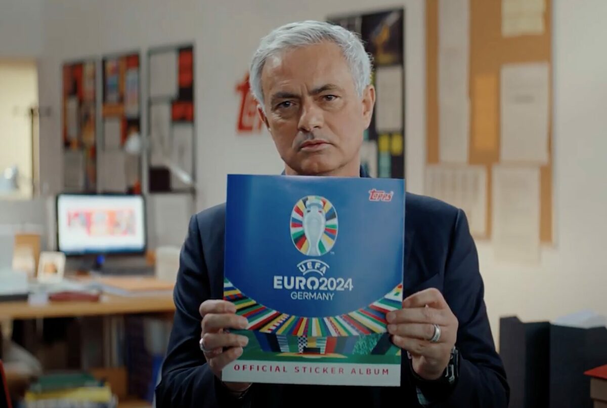 José Mourinho crashes Topps' offices to celebrate Euro 2024 sticker album