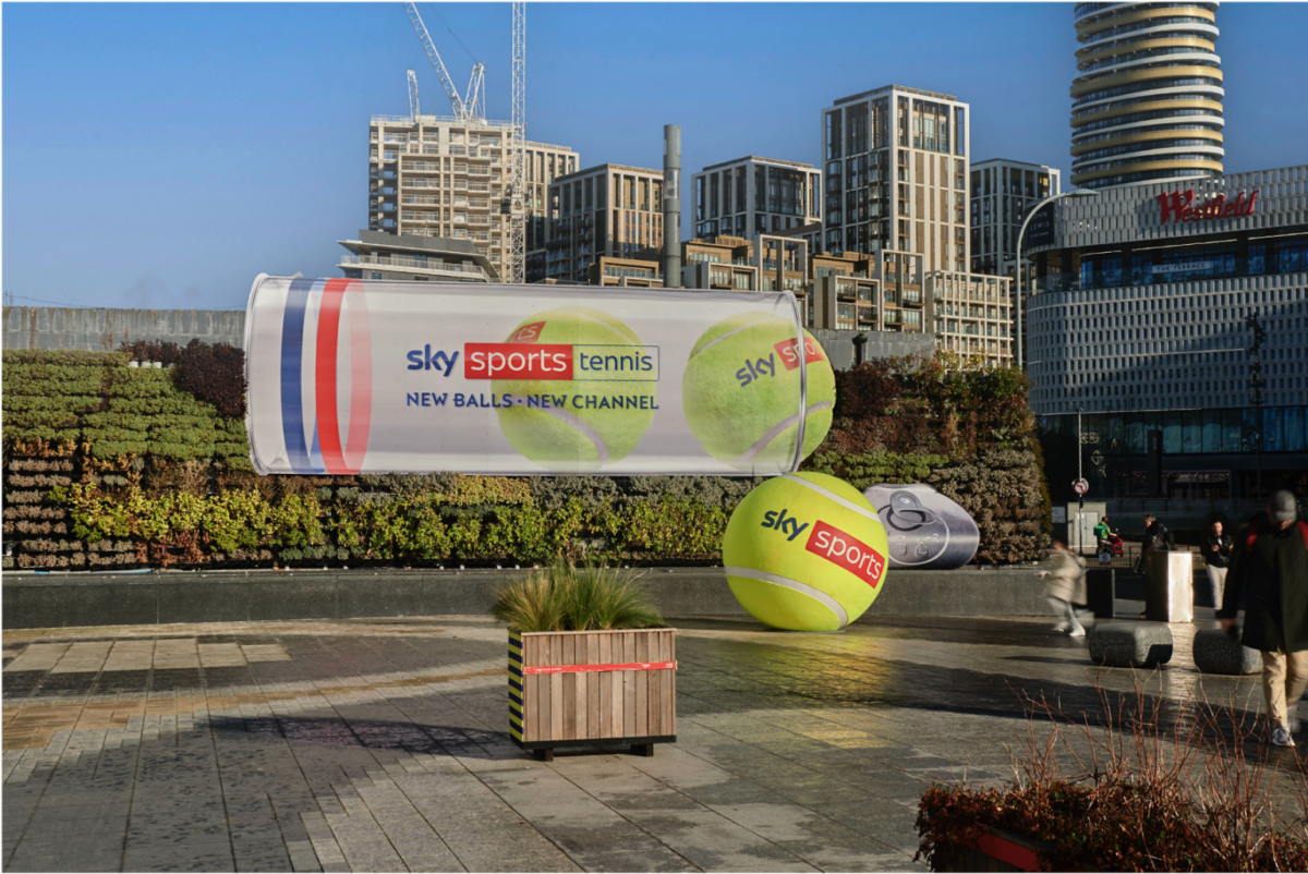 Sky Tennis unveils 3D OOH billboards across London