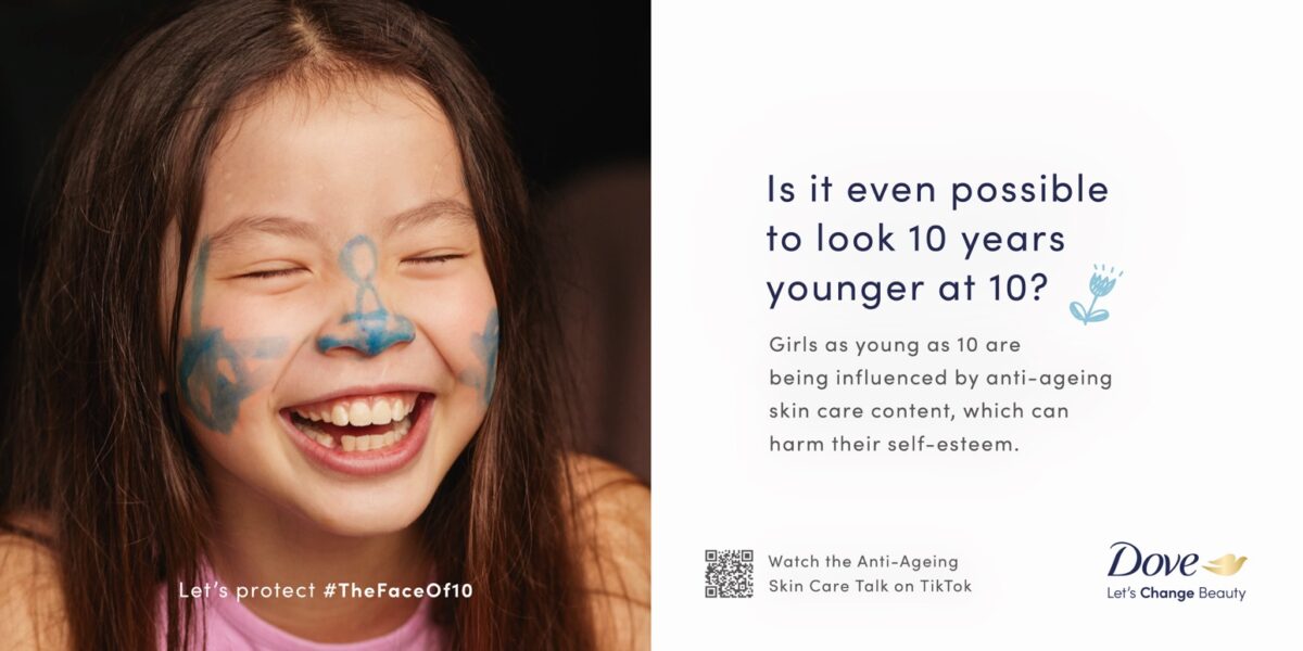 Dove tackles girls' self-esteem with #TheFaceof10 campaign