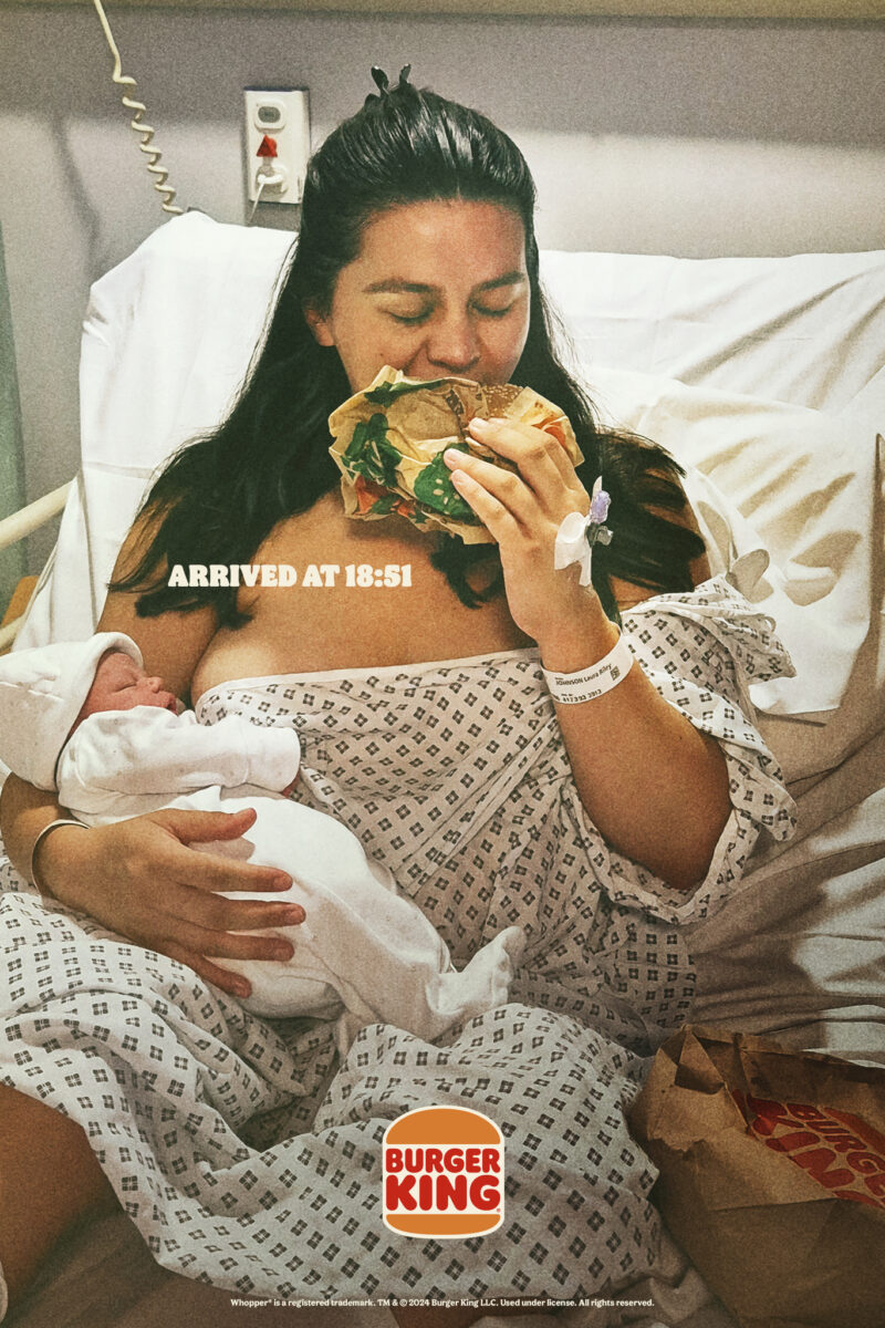 Burger King celebrates mum's post birth 'foodfillment' in new campaign