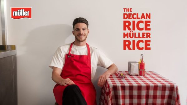 WATCH: Declan Rice creates his own Müller Rice flavour - Marketing Beat